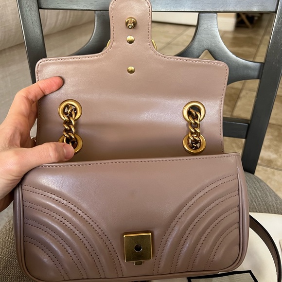 Gucci | Bags | Gucci Marmont Matalesse Mini Shoulder Bag Chain ...